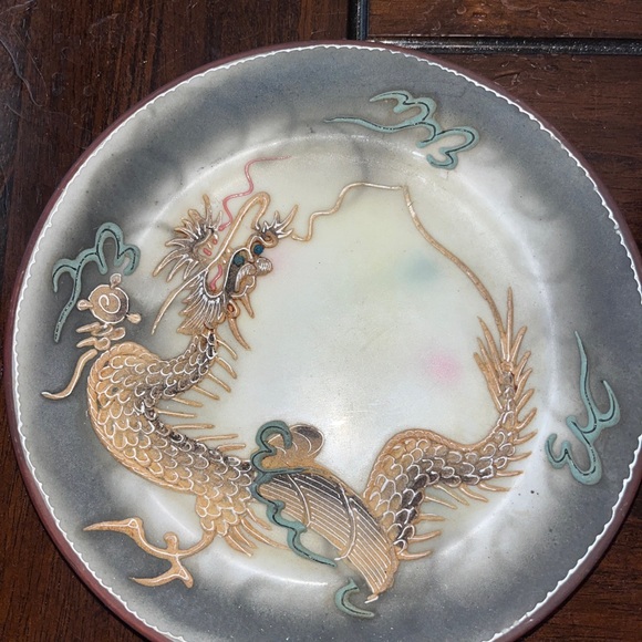 Other | Antique Dragonware Desert Plate 725 Gray Moriage Dragon From ...